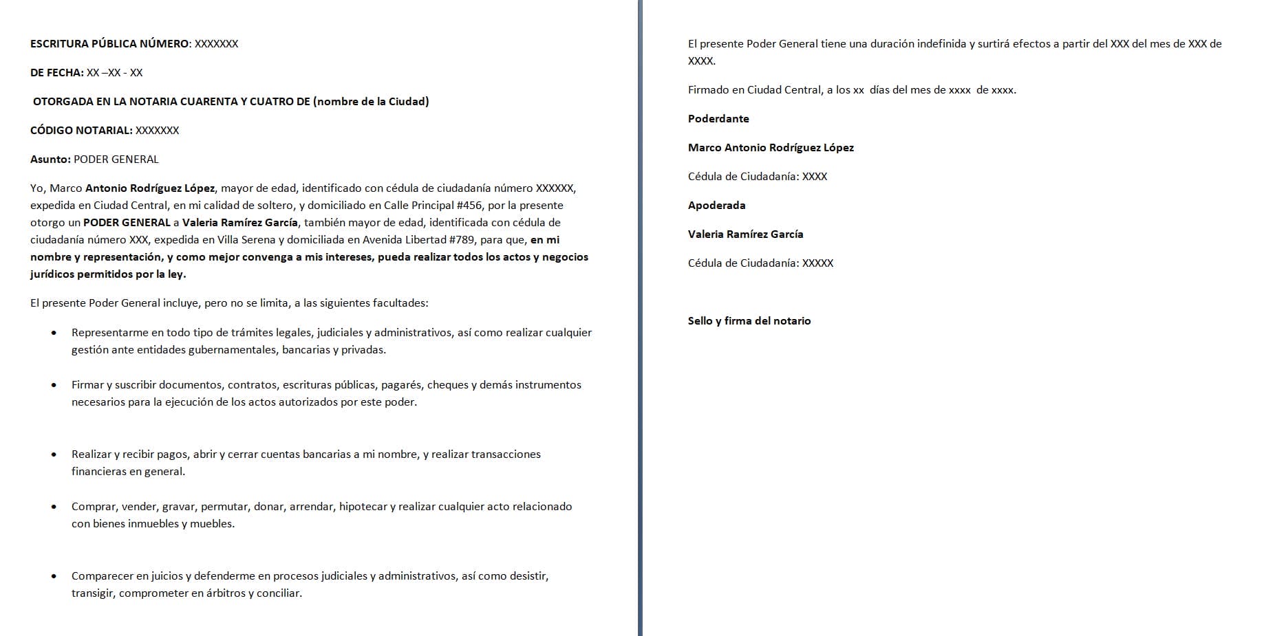 Poder General Amplio y Suficiente: Usos, Requisitos y Modelo